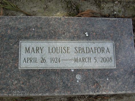 Mary Louise Spadafora 1924 2008 Find A Grave Memorial