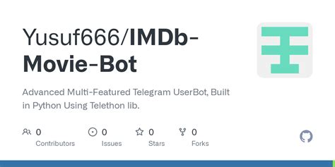 Github Yusuf Imdb Movie Advanced Multi Featured Telegram Userbot Built In Python
