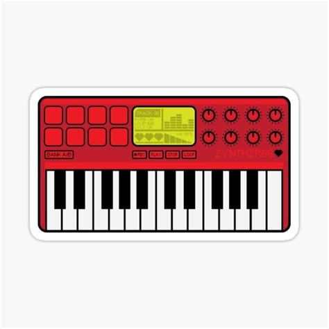 Synth Midi Controller Red06 Sticker For Sale By Bl0r Redbubble