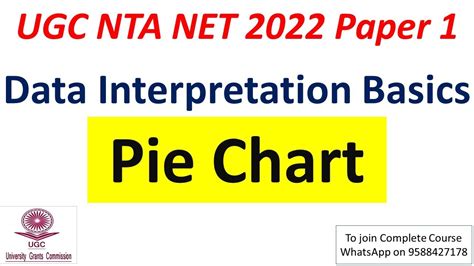 data interpretation basics pie chart ugc net 2022 paper 1 youtube