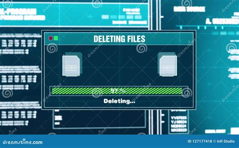 Deleting Files Progress Warning Message Files Deleted Alert On Screen Stock Footage Video