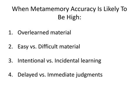 Ppt Improving Memory Memory Strategies And Metacognition Powerpoint Presentation Id 5777516