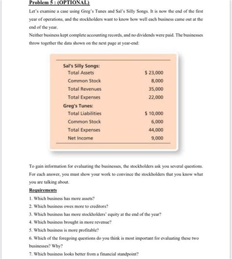 Solved Problem OPTIONAL Let S Examine A Case Using Chegg Com
