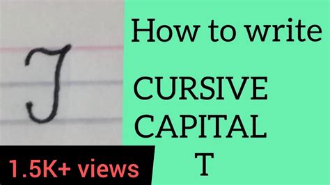 How To Write Cursive Capital T Cursive Writing Learn Easily Youtube