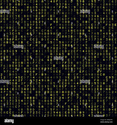 Futuristic Tech Background Yellow Filled Hexadecimal Background