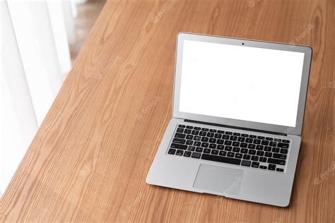 Premium Photo White Empty Screen On Modish Computer For Your Design Mock Up