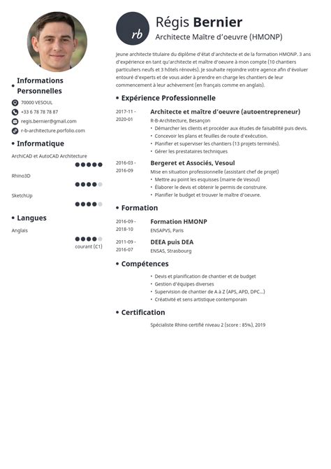 Exemple De Cv Darchitecte Et Conseils De Rédaction