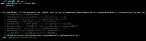 No Exports Main Defined Help Ipfs Forums