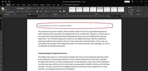 How To Write A Header For An Essay With Examples