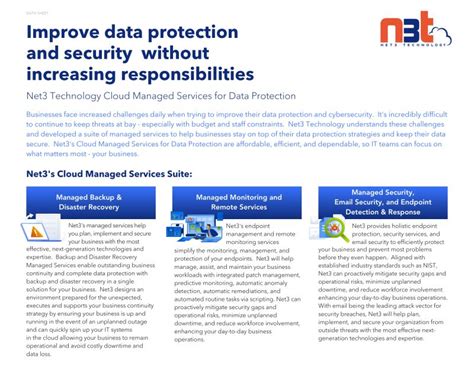 Boost Your Data Protection With Cloud Managed Services Net3