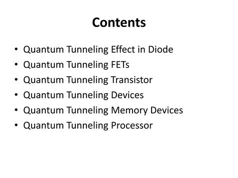 Solution Presentation Ppt Quantum Tunneling Quantum Tunneling Effect In Diode Quantum Tunneling