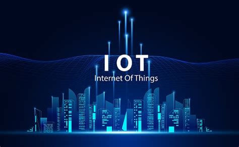사물의 추상 인터넷 개념 도시 5g Iot 통신 네트워크 혁신 기술 개념 스마트 시티 무선 장치 및 네트워킹 혁신 기술을