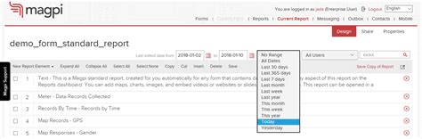 data filtering on your report magpi support