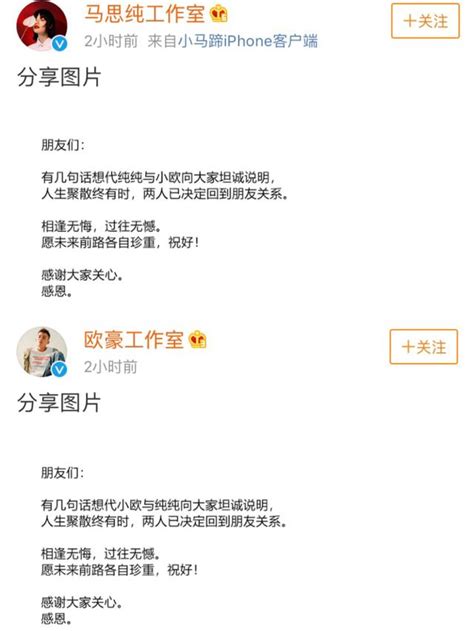 馬思純歐豪分手——分手是否有其他原因？雙方聲明可見端倪 每日頭條