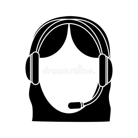 Customer Support Icon Image Stock Illustration Illustration Of Female