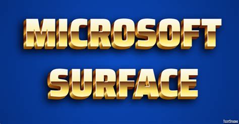 Microsoft Surface Text Effect And Logo Design Brand