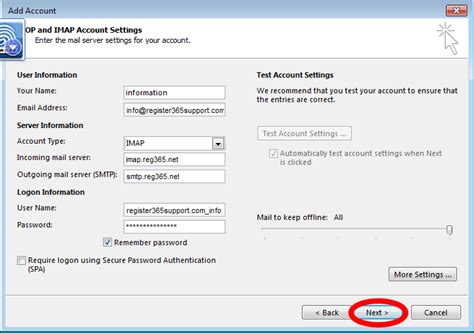 How To Setup An Imap Account In Outlook 2013 Support Centre Register365