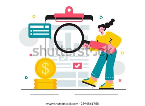 Cost Reduction Vector Illustration Featuring Decreasing Stock Vector