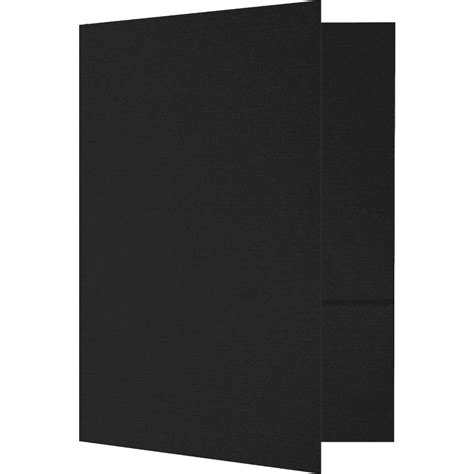 Luxpaper 6 X 9 Small Two Pocket Presentation Folders Black Linen 50
