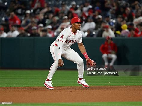 Los Angeles Angels Second Baseman Kyren Paris In Action During An Mlb