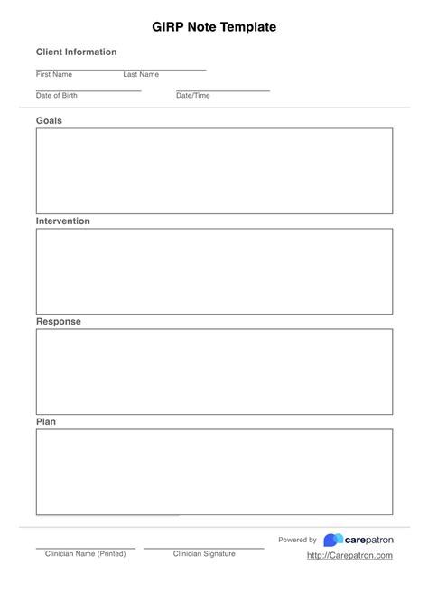 Girp Notes Template