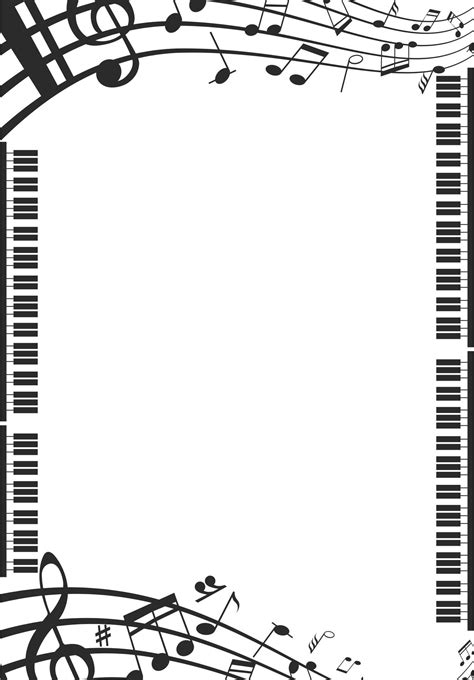 Musical Borders And Frames 10 Free Pdf Printables Printablee Music Notes Musicals Note