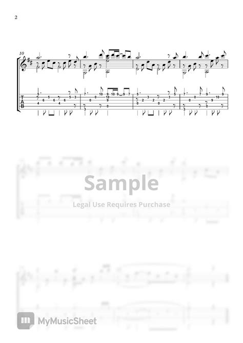 고형원 모든 이름 위에 뛰어난 이름 클래식기타커버 Sheets By 정다운