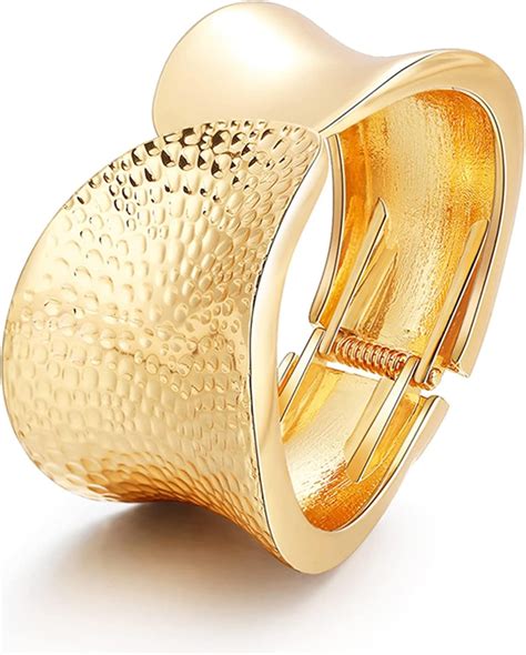 Chunky Gold Cuff Bracelet Bangle Bracelets For Women Irregular Wrist