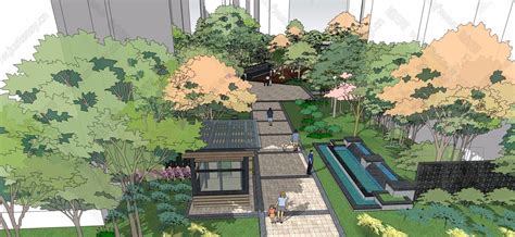 现代小区规划 Sketchup模型sketchup模型库建e室内设计网