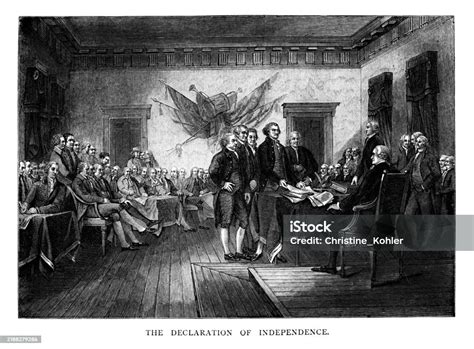 Declaration Of Independence Signed By Founding Fathers Of United States