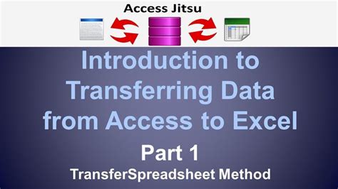 Exporting Data From Access To Excel Part 1