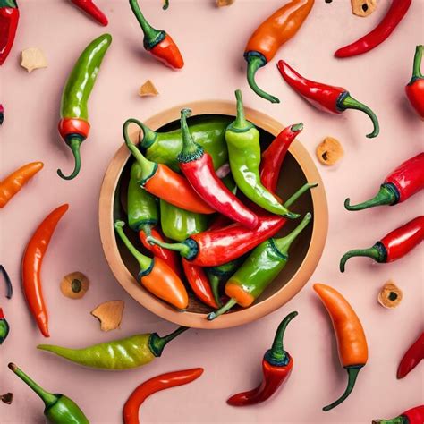 Premium Photo Chilli Pattern With A Pastel Background Pattern Background Design