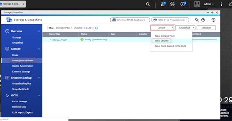 Network Attached Storage Create Volume IT Bolt