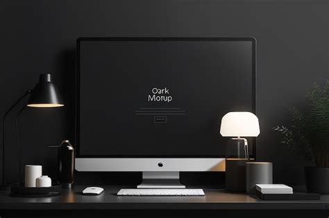 Premium Photo Dark Mode Mockup With Blank Space For Placing Your Design
