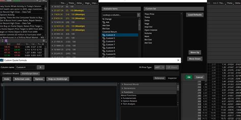 Adding Custom Column To Option Chain UseThinkScript Community