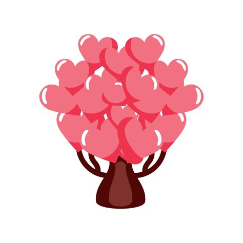 Tree With Love Hearts 11407812 Vector Art At Vecteezy