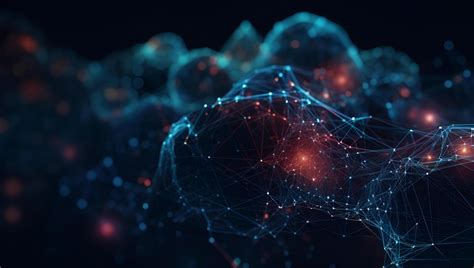 Abstract Blue Digital Data Background Network Connection Structure