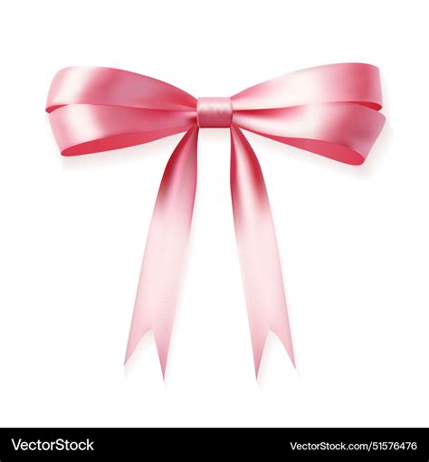 Cute Coquette Core Aesthetic Pink Ribbon Bow Vector Image