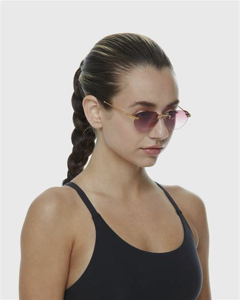 Vintage Frames Detroit Player Drill Mount 24kt Gold Redyellow Eyewear