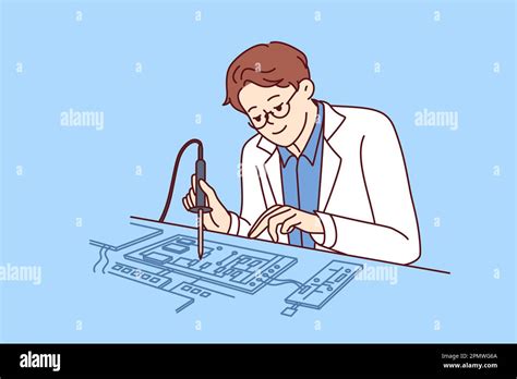 Man Soldering Stock Vector Images Alamy
