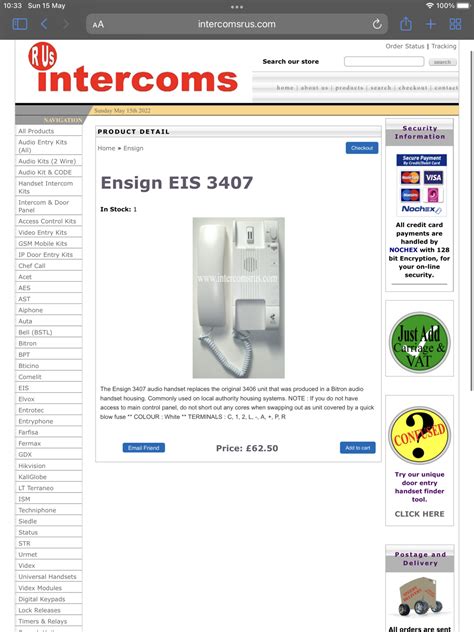 Entry Handset Replacement Diynot Forums