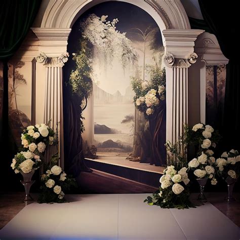 Premium Ai Image Wedding Backdrop Wallpaper