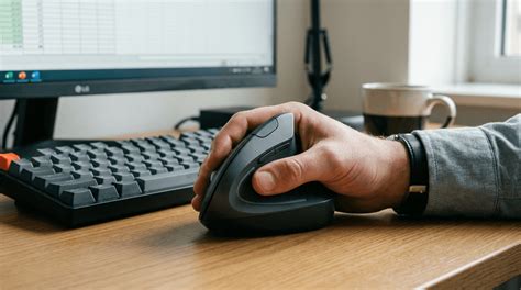 Ergonomic Mouse Stay Aligned Reduce Strain Work Smarter Contour Design