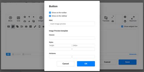 Configuring UI Toolbar And Widgets