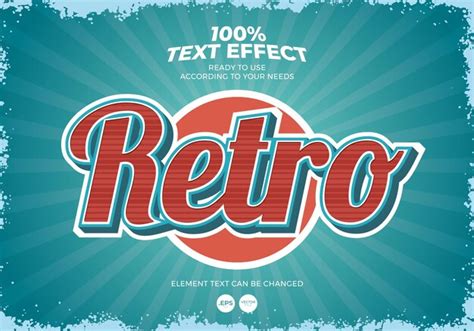 Premium Vector Retro Text Effect