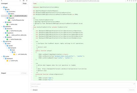 devtools backpack for laravel