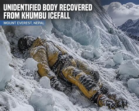 Unidentified Body Recovered From Khumbu Icefall On Mount Everest