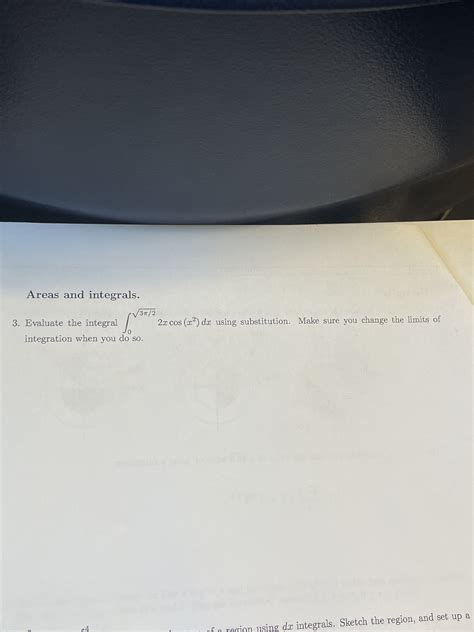 Solved Areas And Integrals Evaluate The Integral Chegg Com