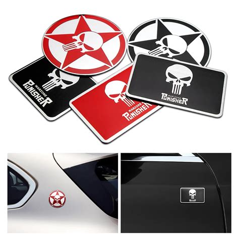 처벌 해골 혈액 자동차 스티커 3d 자동차 스티커 및 데칼 자동차 스타일링 액세서리 Gm 차량용 오토바이 장식 1 개 Aliexpress