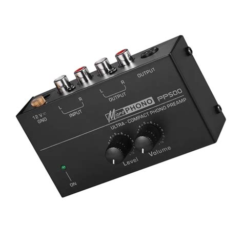Ultra Compact Phono Preamp Preamplifier With Level Volume Controls RCA Input Output 1 4